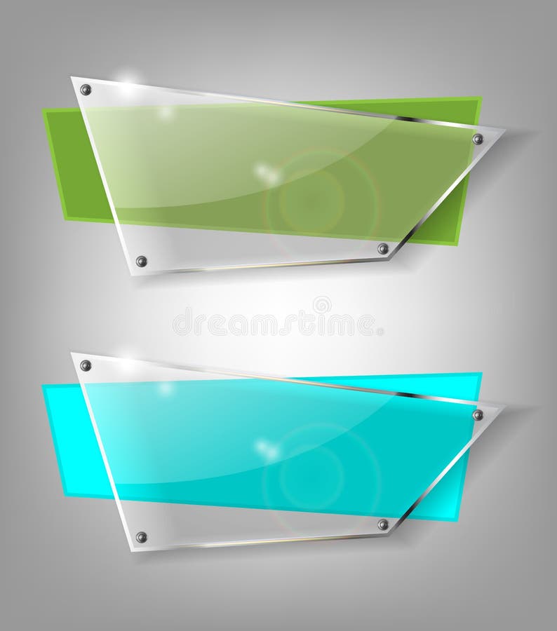 Colorful Glass Vector Banners Stock Vector - Illustration of layout ...