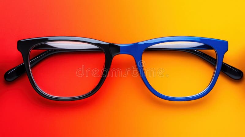 Colorful Glasses on Gradient Background Stock Illustration ...