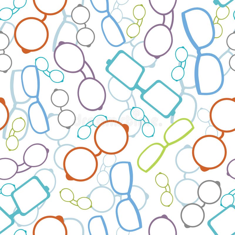 Colorful Glasses Seamless Pattern Background Stock Vector ... Colorful Glasses Seamless Pattern Background Stock Vector ...