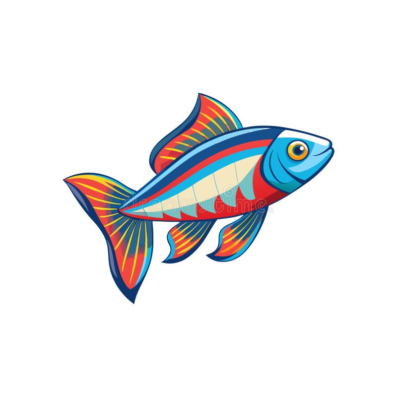 Colorful Glassfish Illustration in Lively Setting Stock Illustration ...