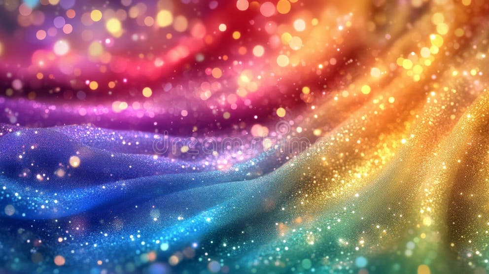 Colorful Glitter Fabric Texture with Rainbow Sparkle Stock Illustration ...