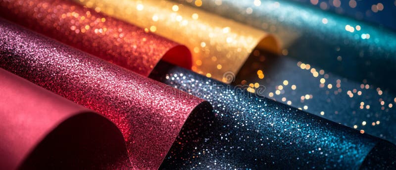Colorful Glitter Paper Texture Highlighting Various Sparkling Effects ...
