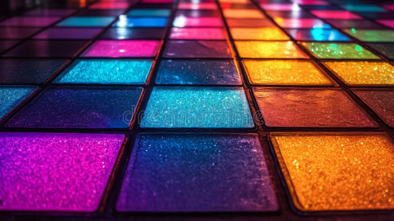 Colorful Glitter Squares Background Texture Stock Illustration ...