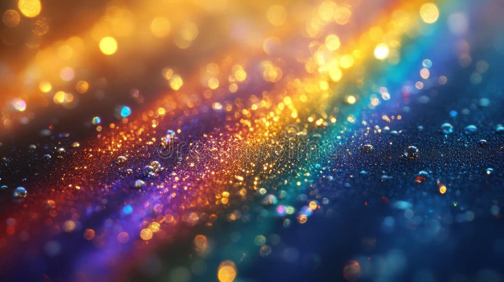 Colorful Glitter Texture with Rainbow Sparkle and Bokeh Stock ...