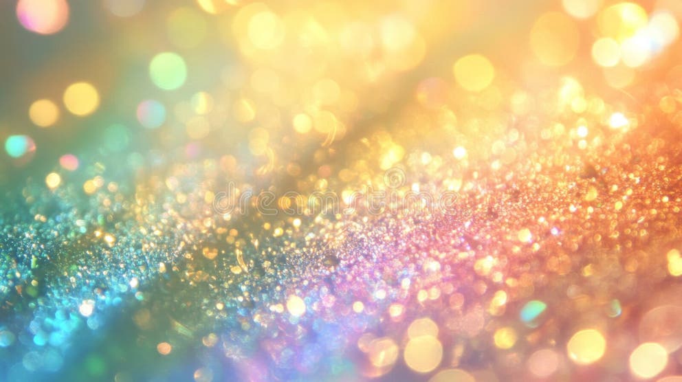 Colorful Glitter Texture with Rainbow Sparkle Lights Stock Illustration ...