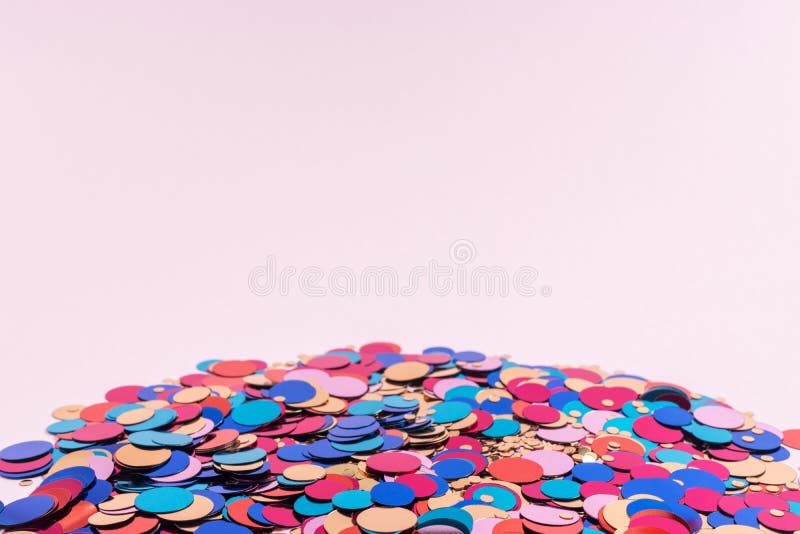 Colorful Glitters on Pink Background. Creative Minimal Party Concept ...