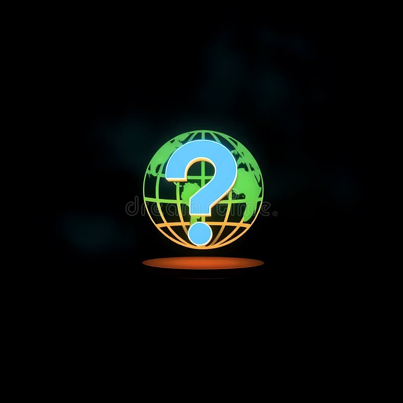 Globe with Question Mark Symbolizing Curiosity and Exploration of the ...