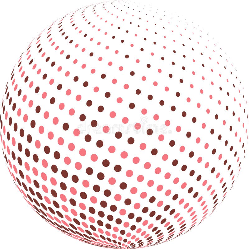 Abstract Globe with Halftone. Stock Vector - Illustration of round ...