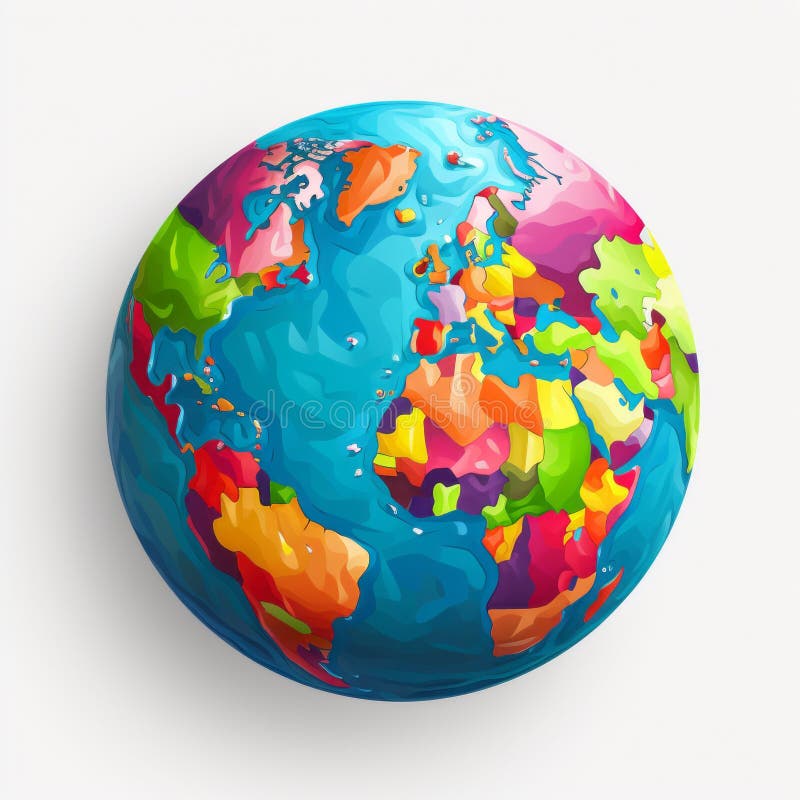 Colorful Globe on White Background: Playful Visual Puzzles by Patrick ...