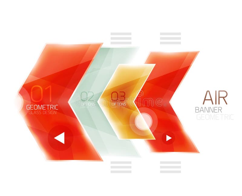 Colorful Glossy Arrow Web Box Stock Illustration - Illustration of ...