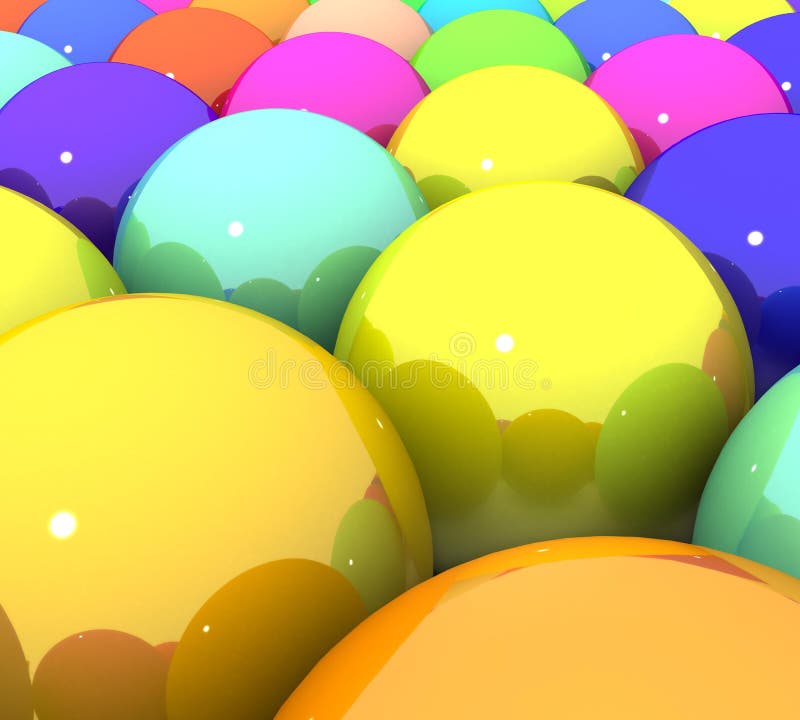 Colorful glossy balls stock illustration. Illustration of backdrop ...