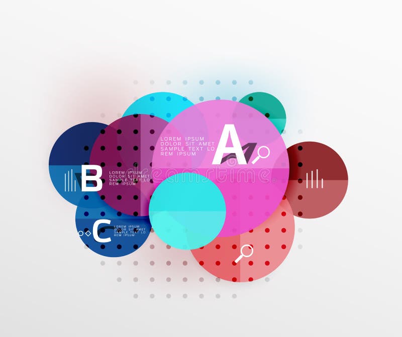 Colorful Glossy Circle Infographics Stock Illustration - Illustration ...