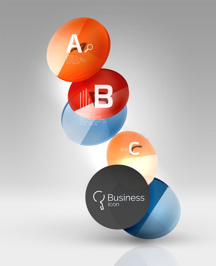 Colorful Glossy Circle Infographics Stock Illustration - Illustration ...