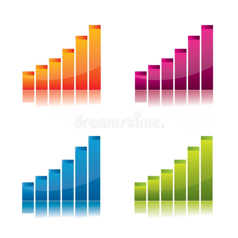Colorful, Glossy Graph Set Picture. Image: 18572068