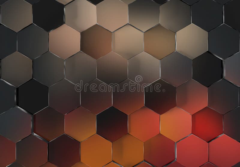 Colorful Glossy Hexagons Background Pattern. Abstract Hexagonal ...