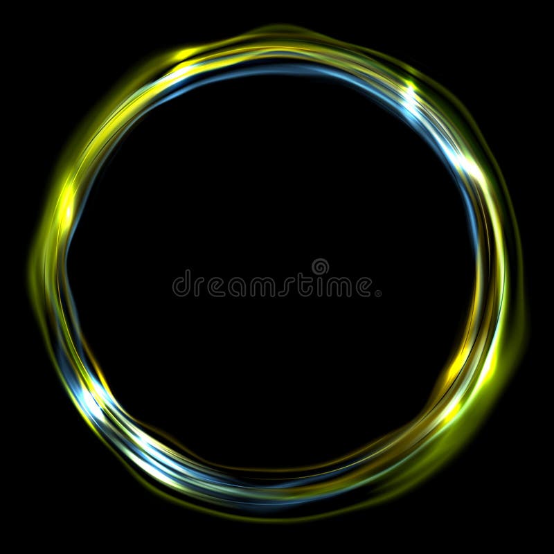 Colorful Glossy Iridescent Ring Circle Stock Vector - Illustration of ...