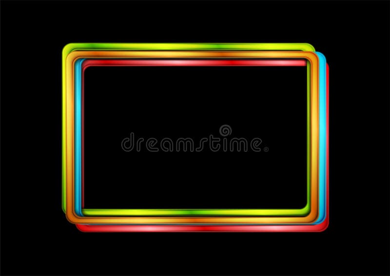 Colorful Glossy Rectangle Frame Abstract Concept Geometric Background ...