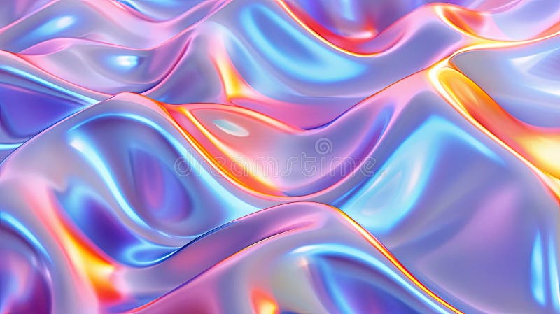 Colorful Glossy and Shiny Surface with Blue and Purple Tint. Wavy ...