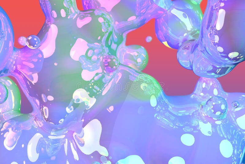 Colorful Glossy Soap Like Slime of Liquid Abstract Gradient Texture 3D ...