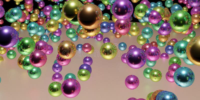 Colorful Glossy Spheres. 3d Illustration Stock Illustration ...