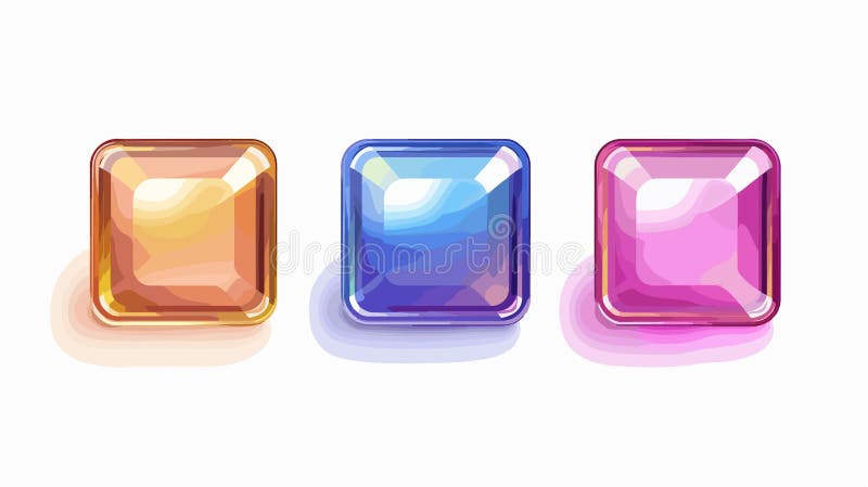 Colorful Glossy Web Vector Push Button Icon for Websites and Apps Stock ...