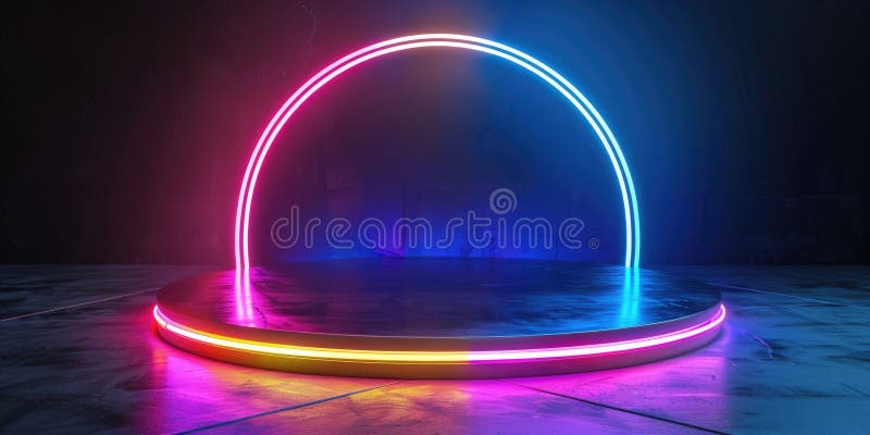 Colorful Glow Ring Illustration Stock Photo - Image of circular ...