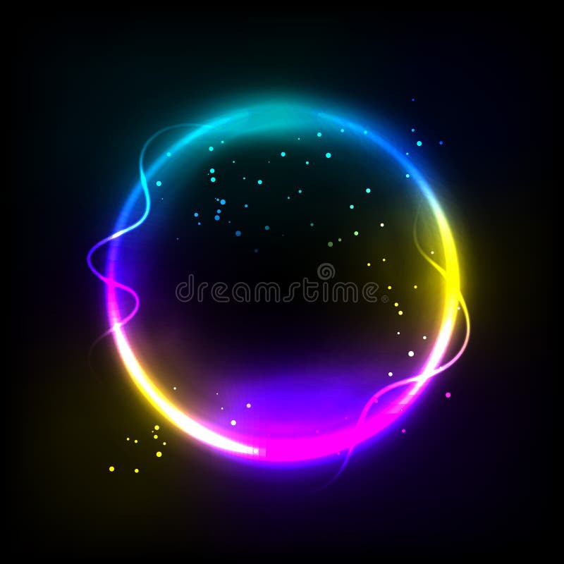 Colorful Glowing Circle Background Stock Vector - Illustration of ...