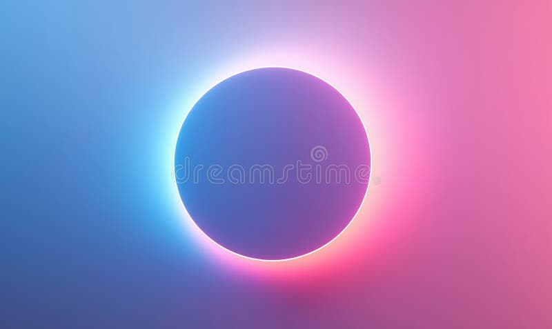 Colorful Glowing Circle with Gradient Background Stock Photo - Image of ...