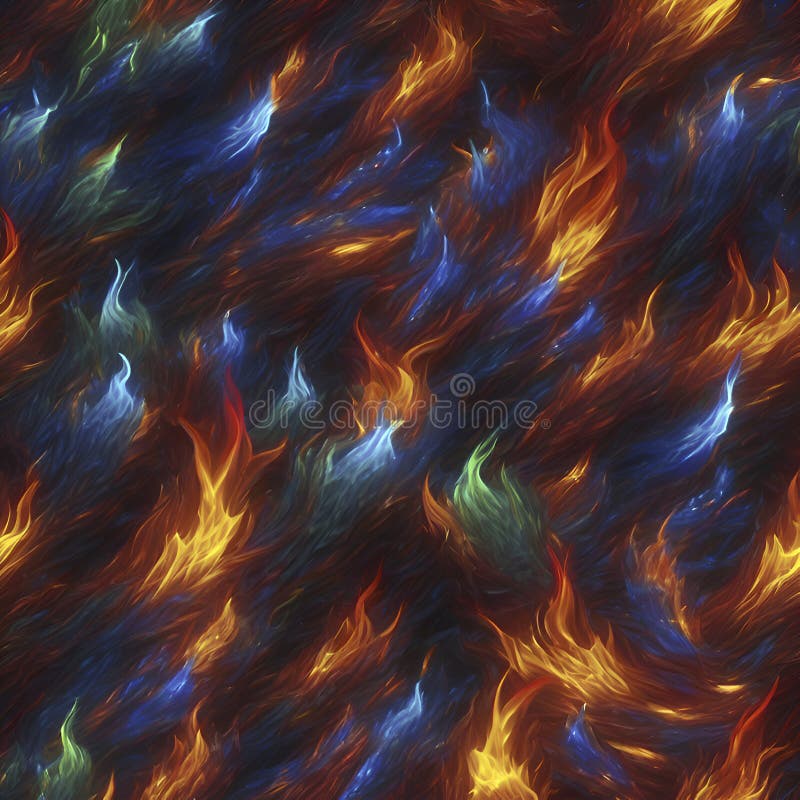 Colorful Glowing Fire. a Glowing Fire Illustration. AI-Generated. Stock ...