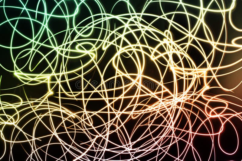 Colorful Glowing Line Light for Abstract Background Stock Illustration ...