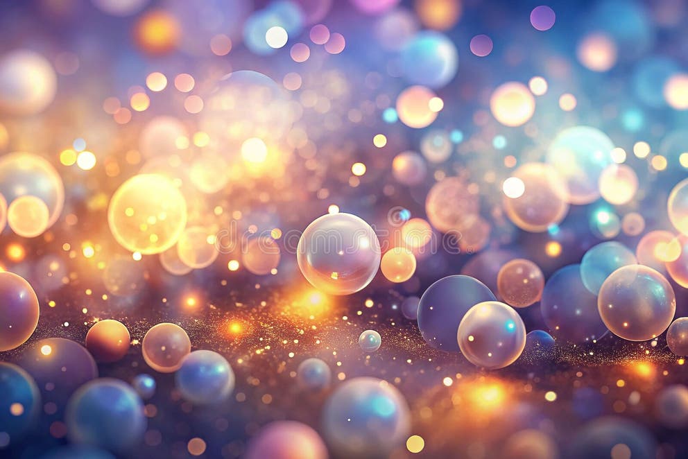 Colorful Glowing Orbs Background, Abstract Design Stock Illustration ...