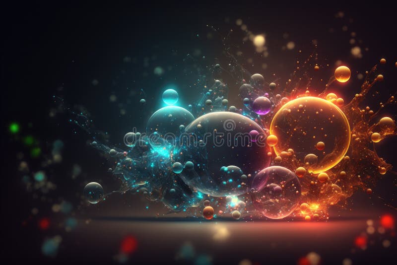 Glowing Particle Wallpaper Generative Ai Stock Illustration
