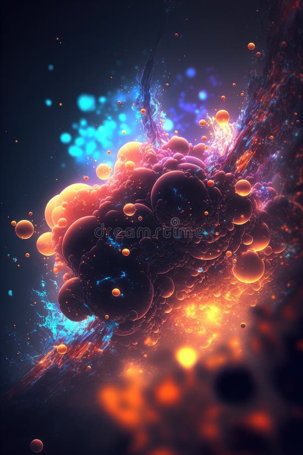 Glowing Particle Wallpaper, Generative Ai Stock Illustration ...