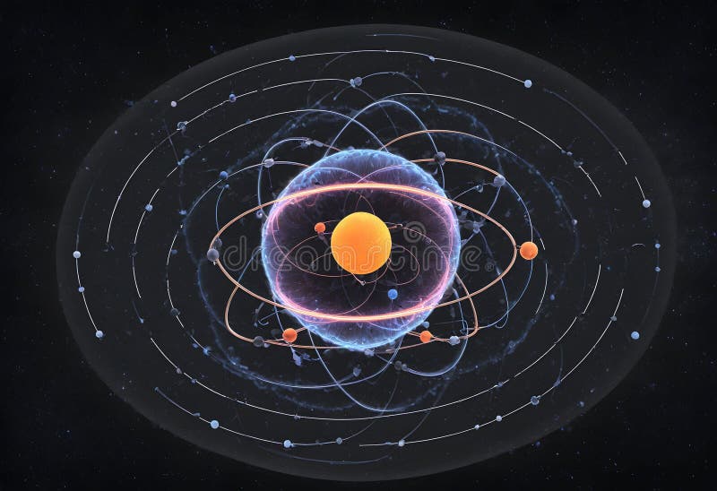 A Colorful, Glowing Sphere with a Yellow Sun in the Center Ai Generated ...