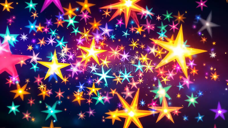 Colorful Glowing Stars Background Video Loop Stock Footage - Video of ...