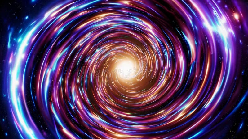 Colorful Glowing Vortex in Outer Space Stock Video - Video of ...