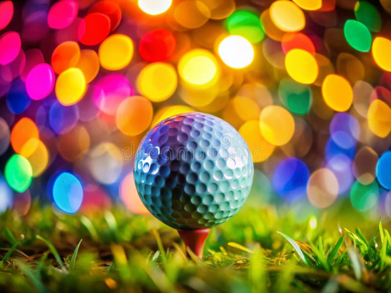 Colorful Golf Ball Resting on a Vibrant Array of Index Tabs Abstract ...