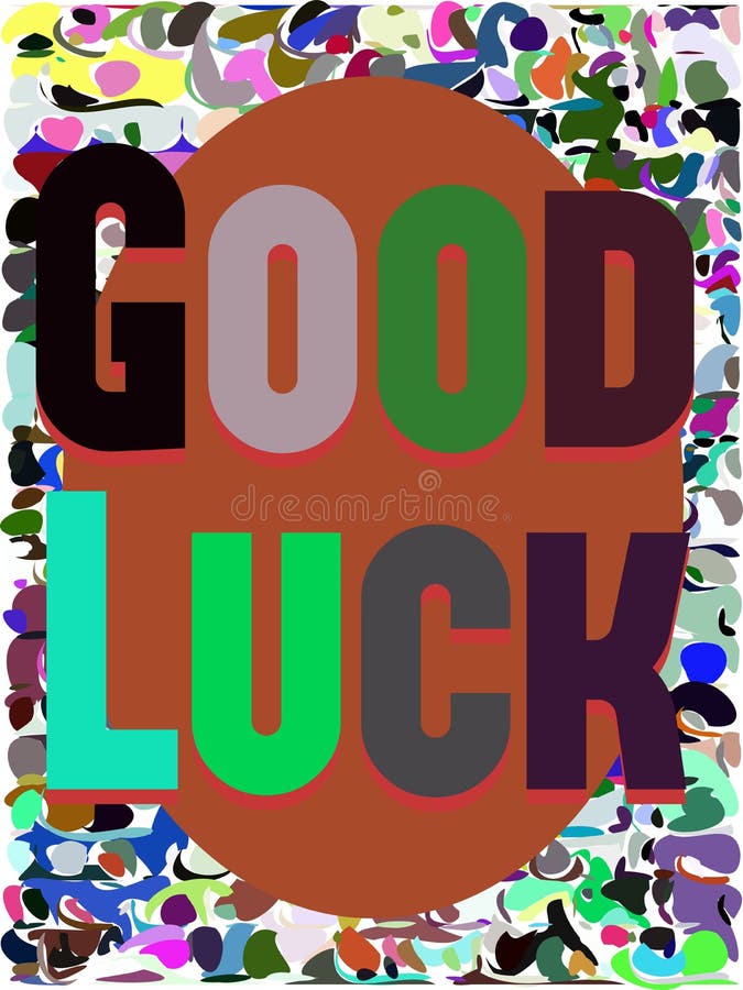 Colorful Good Luck Background Stock Illustration - Illustration of ...