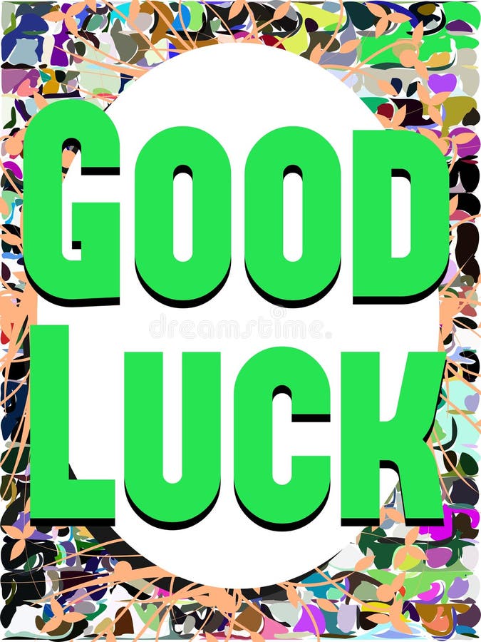 Colorful Good Luck Background Stock Illustration - Illustration of luck ...