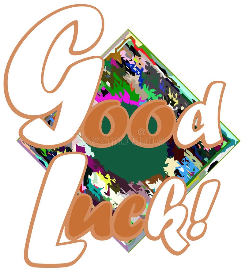 Colorful Good Luck Background Stock Illustration - Illustration of ...