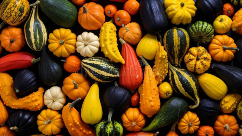 Colorful Gourd Collection, Various Shapes Stock Illustration ...