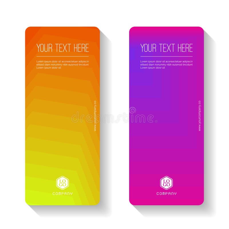 Colorful Gradient Abstract Business Banner Template, Vertical Banner ...
