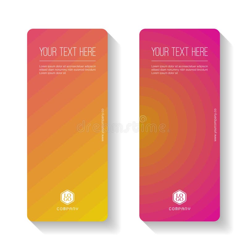 Colorful Gradient Abstract Business Banner Template, Vertical Banner ...