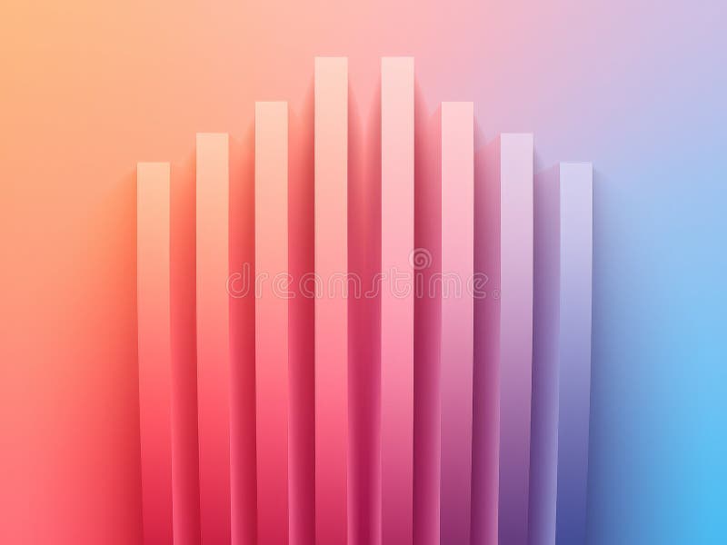 Colorful Gradient Abstract Pattern with Tall Vertical Columns on a Soft ...