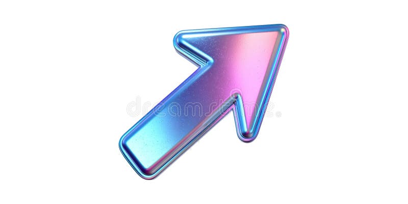 Colorful Gradient Arrow in Three-dimensional Style Set Isolated on ...