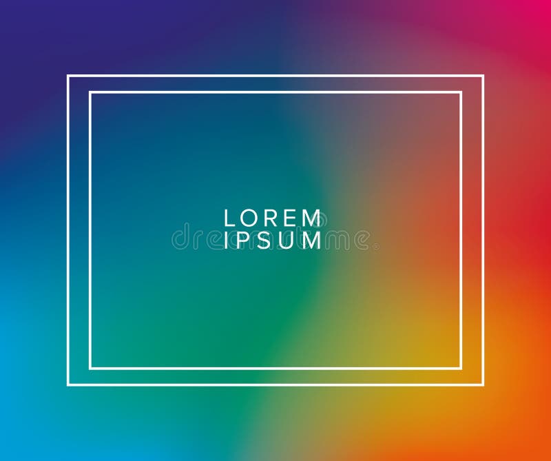 Colorful Gradient Background with Frame Vector Design Stock Vector ...