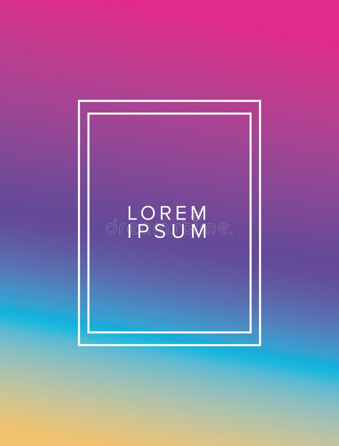 Colorful Gradient Background with Frame Vector Design Stock Vector ...