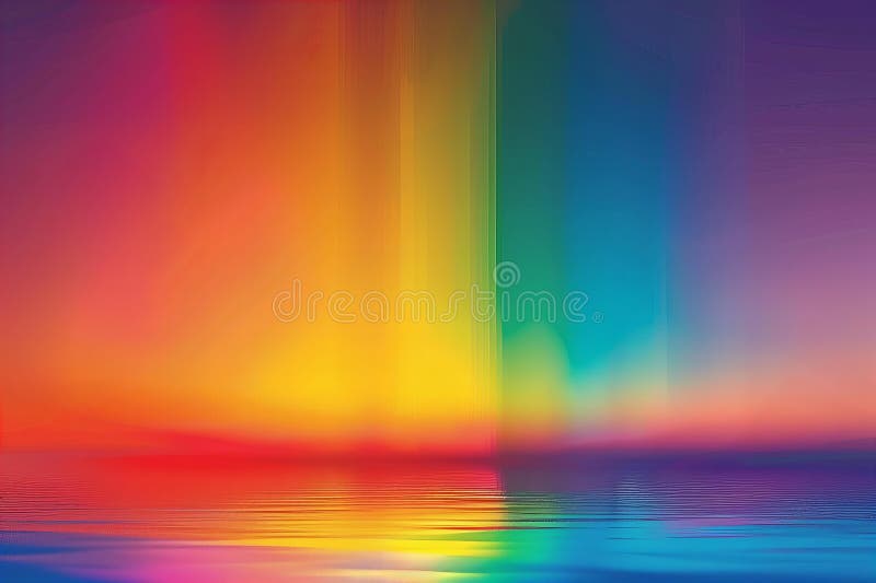 Colorful Gradient Background with Rainbow Colors, Illustration, Flat ...