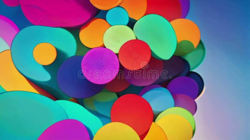 Colorful Gradient Balloons in Motion Sequence Animation Video Stock ...