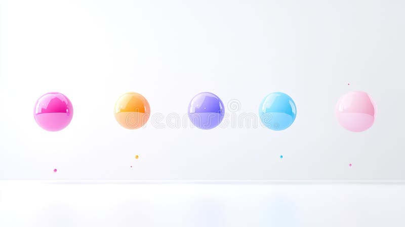 Colorful Gradient Bubble Geometric Shape Set for Design Elements Stock ...